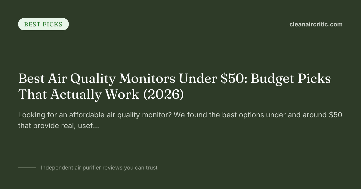 Best Air Quality Monitors Under $50 (2026) | CleanAirCritic