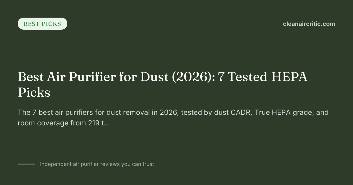 Best Air Purifier for Dust (2026): 7 Tested HEPA Picks