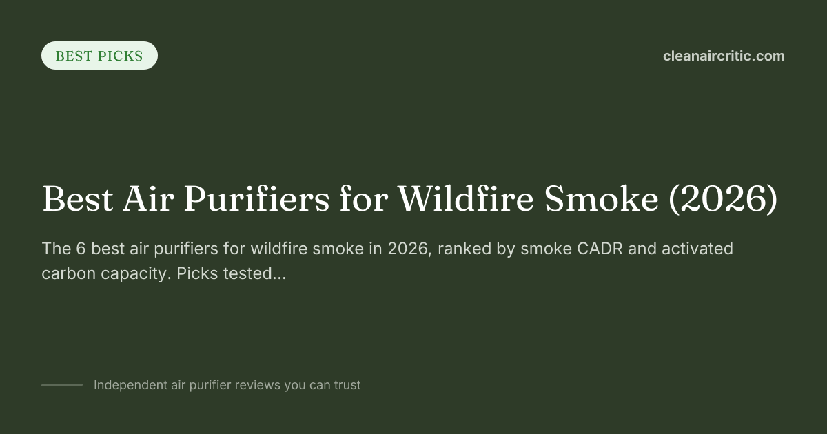 Best Air Purifiers for Wildfire Smoke (2026)